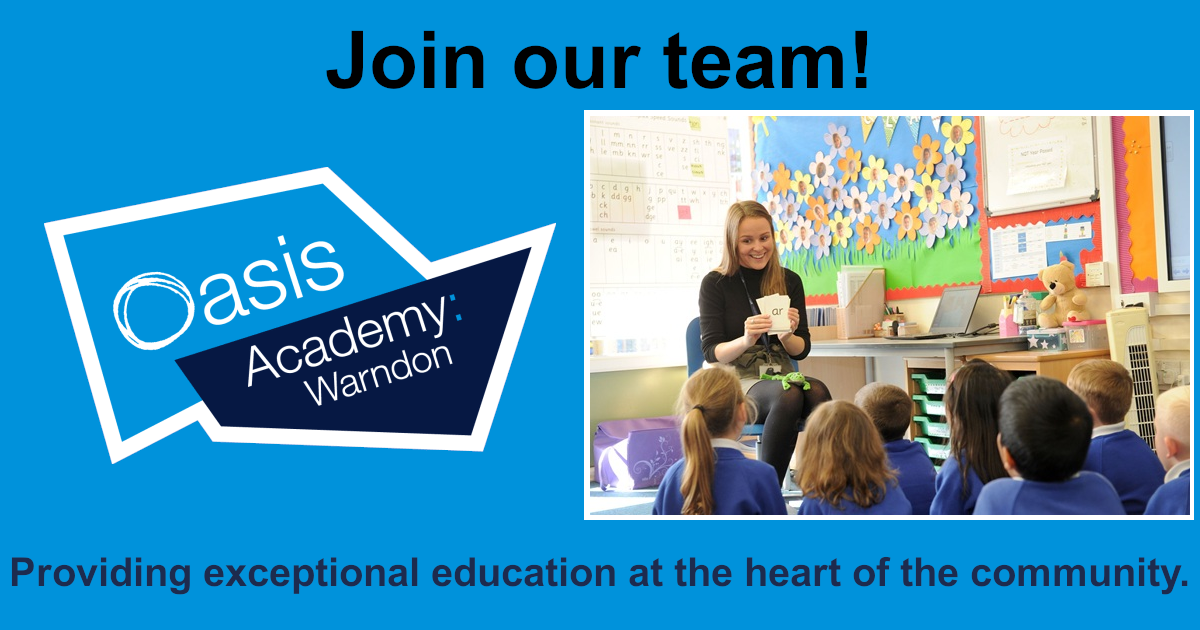 Careers at Oasis Academy Warndon - Worcester, United Kingdom, WR4 9PE ...